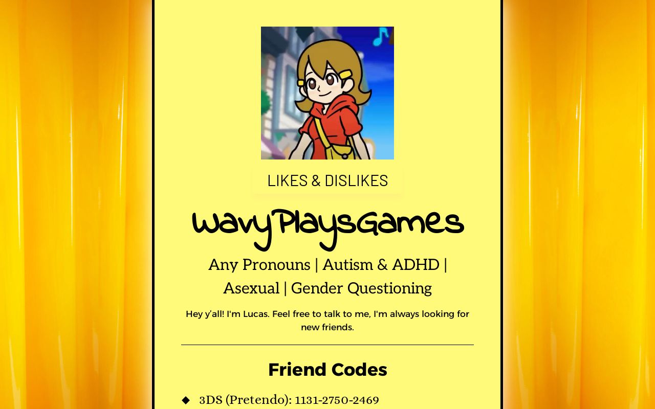 WavyPlaysGames Carrd Page